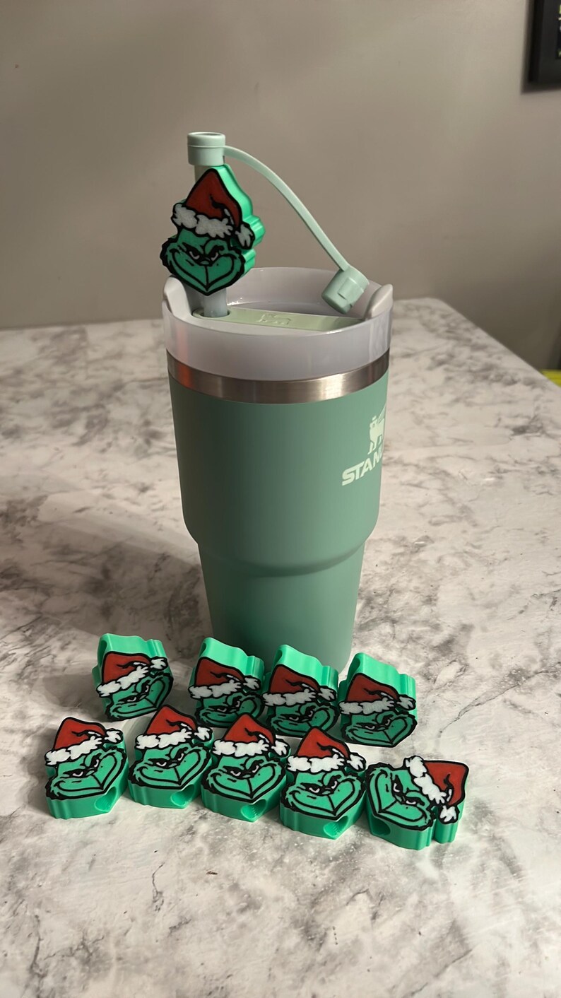 The Grinch Straw Topper - Etsy