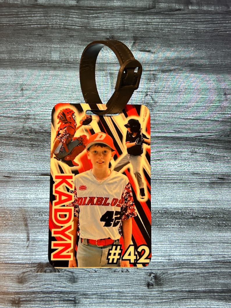 Custom Sports Bag Tags | Personalized Photo Luggage Tag | Team Gifts ...