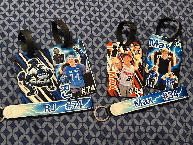 Custom Sports Bag Tags | Personalized Photo Luggage Tag | Team Gifts ...