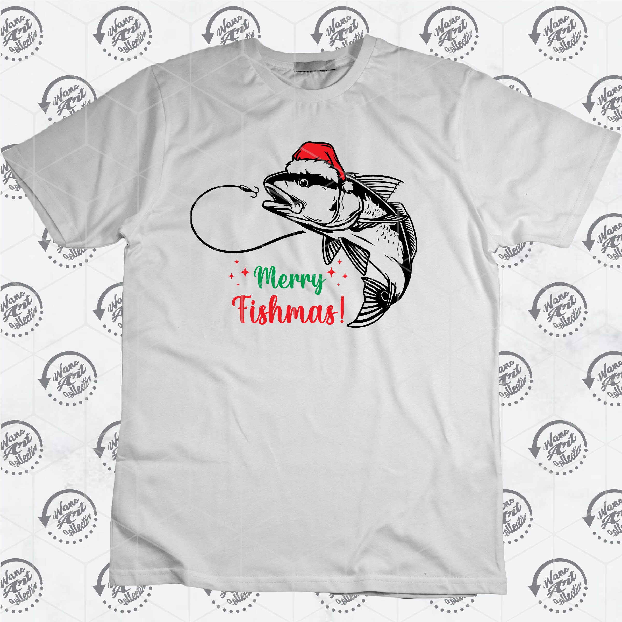 Merry Fishmas Svg Funny Christmas Svg Red Drum Fish Svg - Etsy