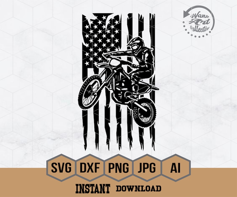 US Motocross Svg Motorcycle Svg Dirt Bike Svg Racing Svg - Etsy