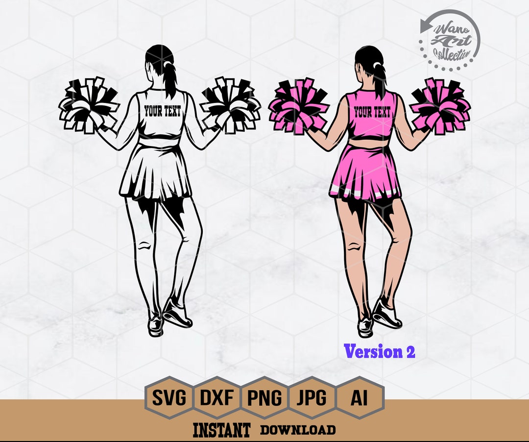 Cheerleader Svg | Customized Layered Color | Cheerleading Svg ...