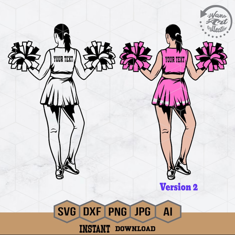 Cheerleader Svg - Etsy