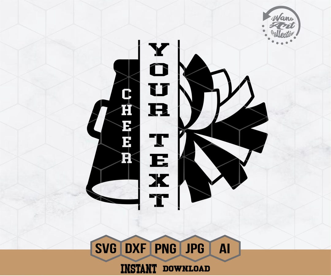 Cheer Svg | Mega Phone Svg | Cheerleader Svg | Personalized Name ...