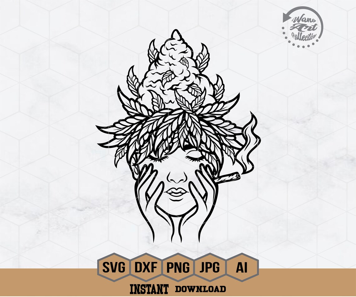 Weed Woman Svg Girl Smoking Joint Svg Dope Girl Svg Smoking Weed Svg ...