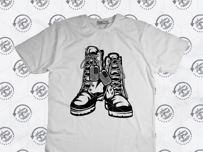 Combat Boots SVG File Military Shoes Svg Veteran Shoes Svg - Etsy