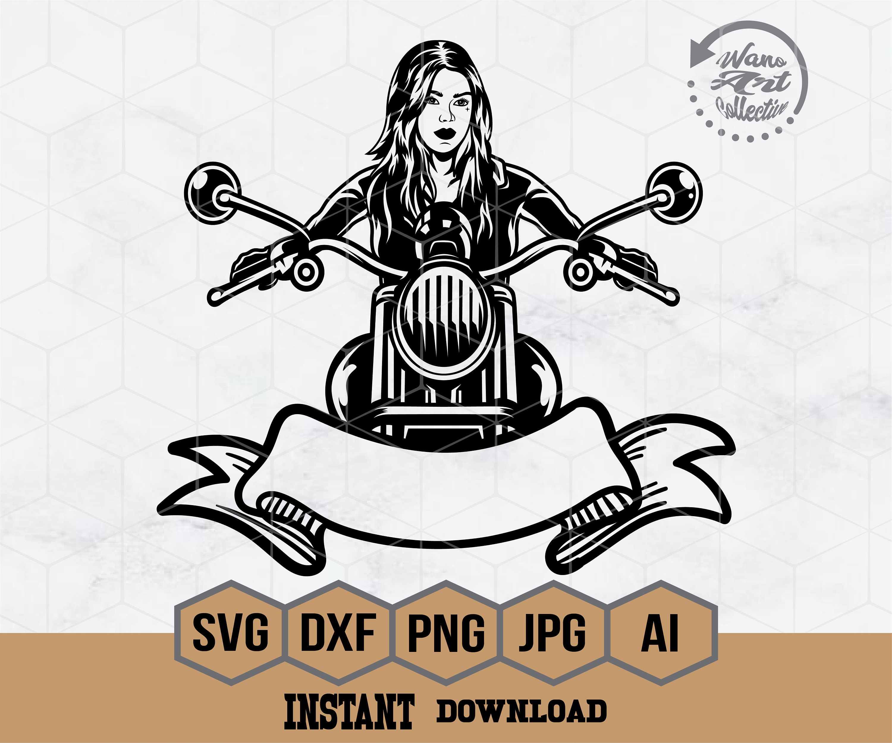 Girl Biker Svg Biker Svg Biker Clipart Biker Cutfile Etsy