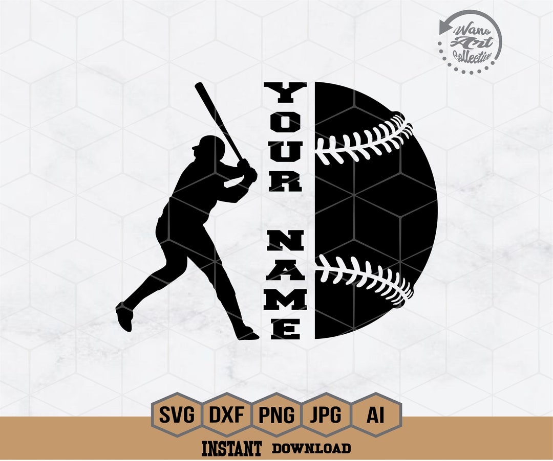 Personalized Name Svg | Baseball Player Svg | Baseball Game Svg ...