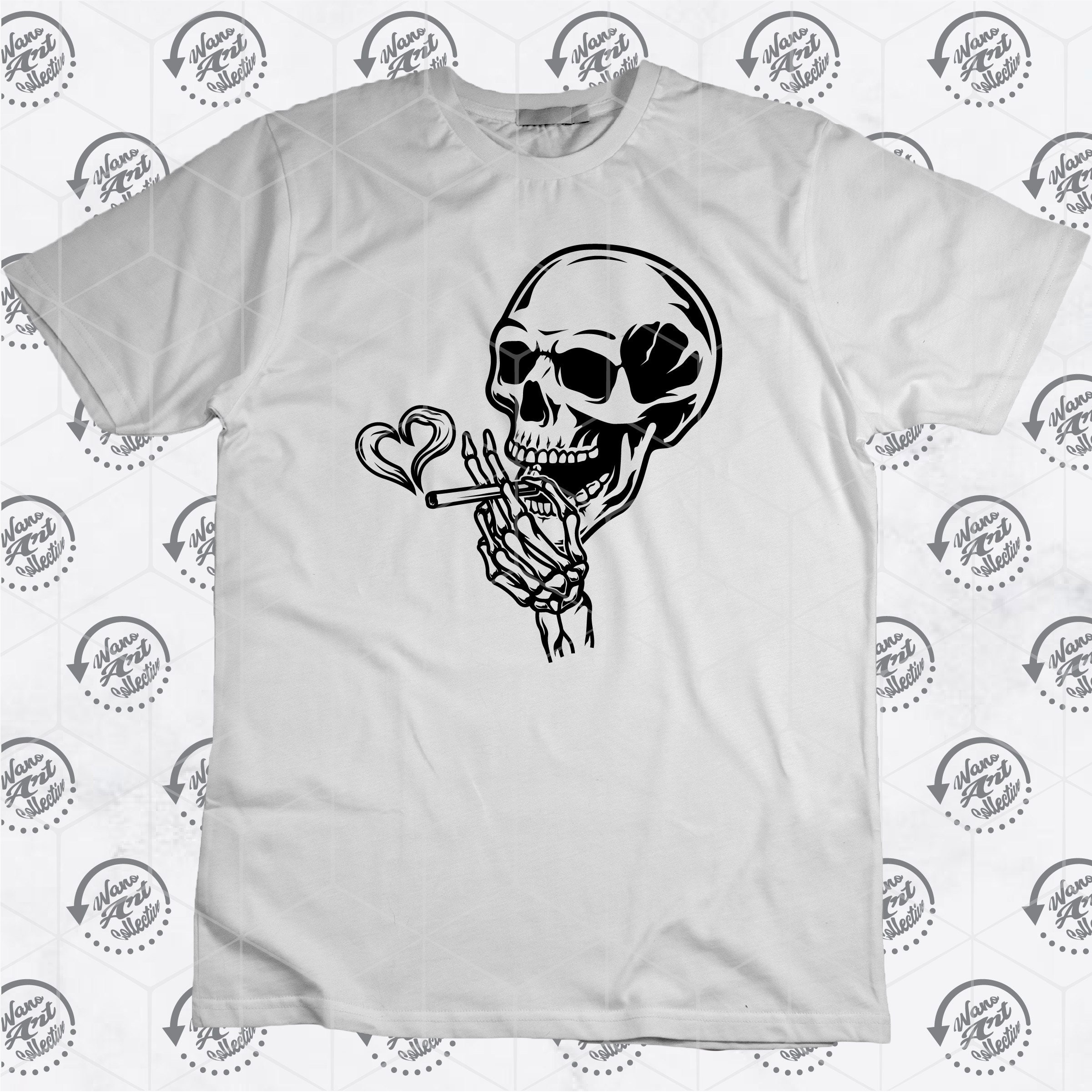 Skull Smoking Svg Smoking Cigarette Svg Skull Smoking Weed Svg Skull ...
