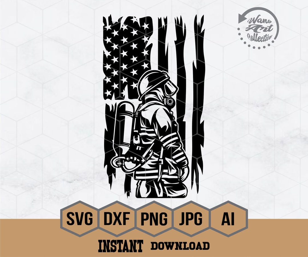 US Fire Fighter Svg | US Fireman Svg | Firefighter Svg | Rescue Svg ...