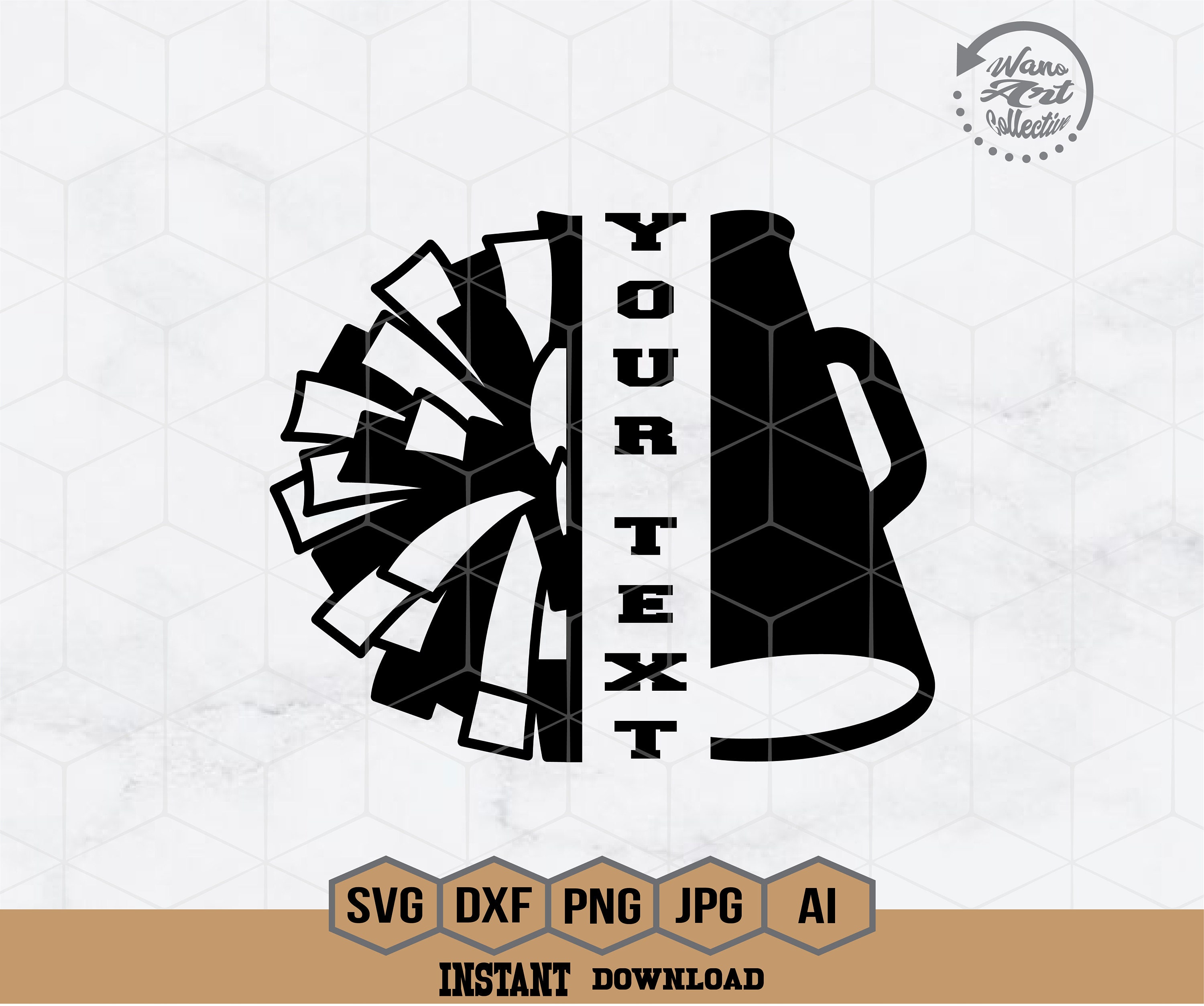 Cheer Svg | Mega Phone Svg | Cheerleader Svg | Customized Name | Girls ...