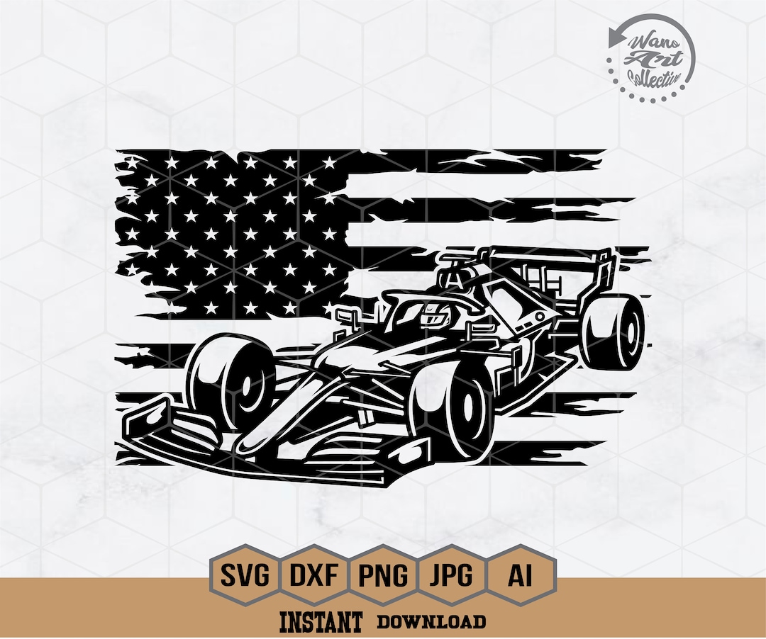 US Auto Racing Svg | Formula 1 Svg | Racing Car Svg | Race Car Clipart ...