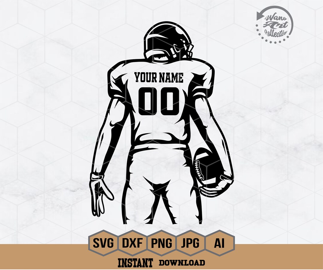 Personalized Name | Football Player Svg | American Football Svg ...
