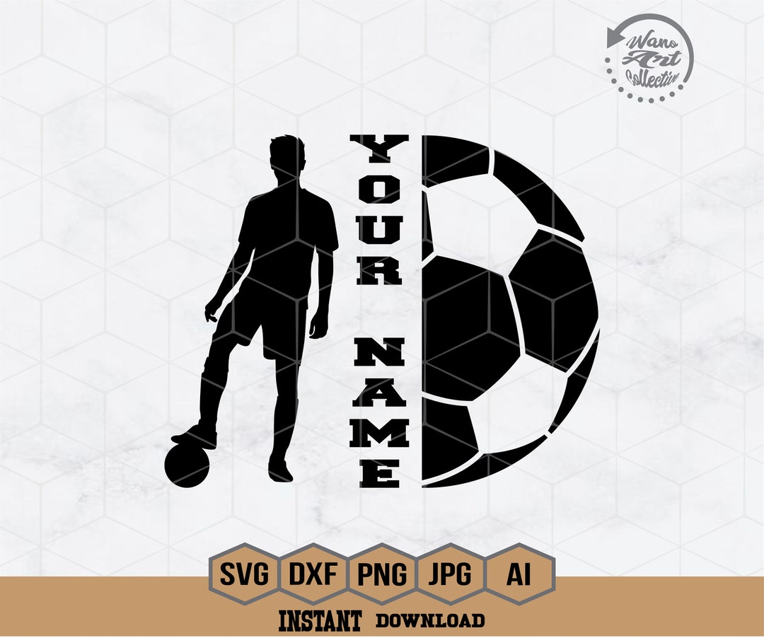 Soccer Player Svg | Soccer Split Svg | Personalized Name | Soccer Svg ...