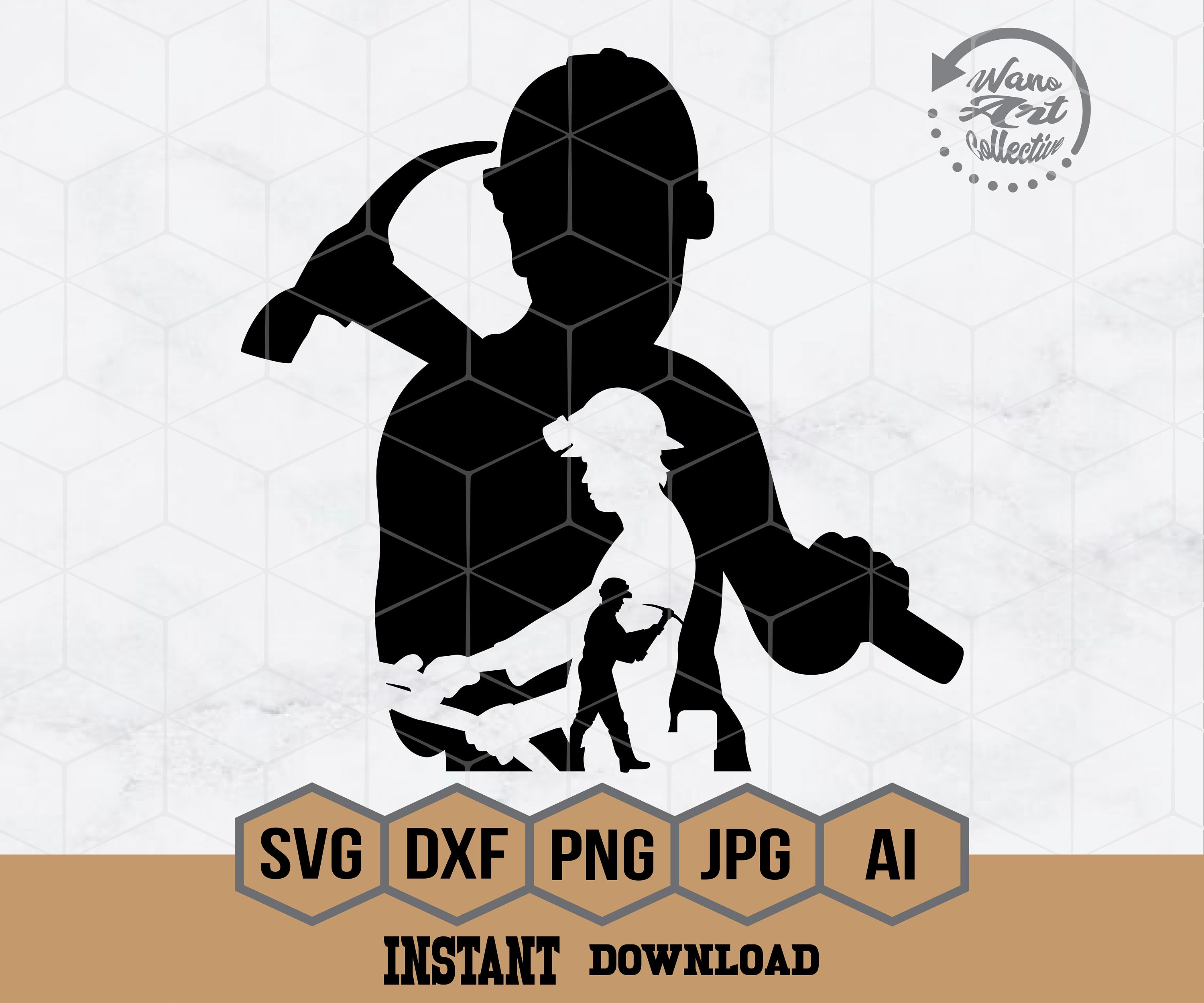 Mining Scene Svg | Miner Dad Clipart | Mining Shirt Png | Mine Land ...