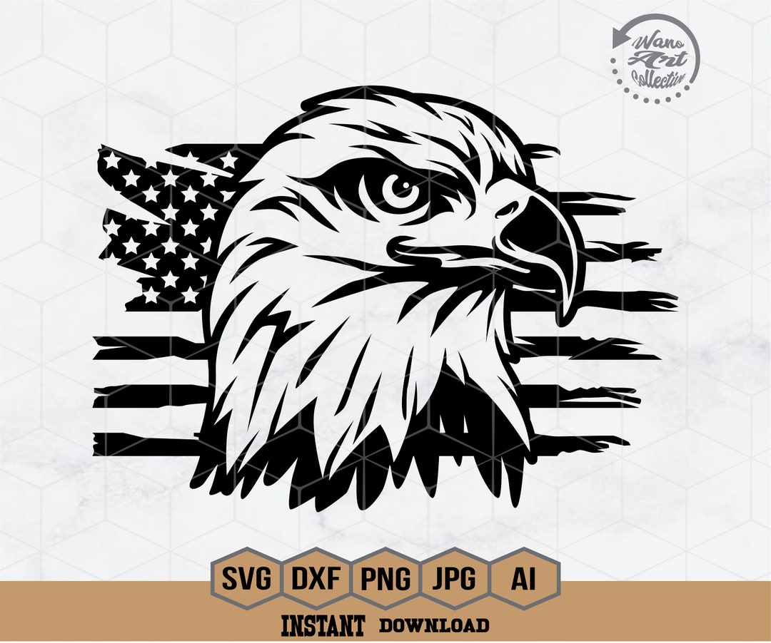 USA Flag Eagle Svg | Patriotic Eagle Svg | American Eagle Svg ...