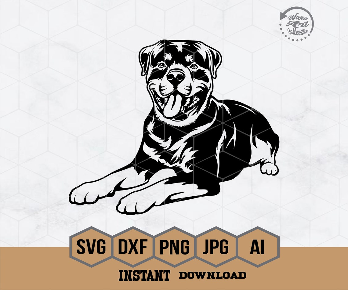 Rottweiler Svg Rottweiler Peeking Svg Dog Breed Svg Domestic Dog Svg ...