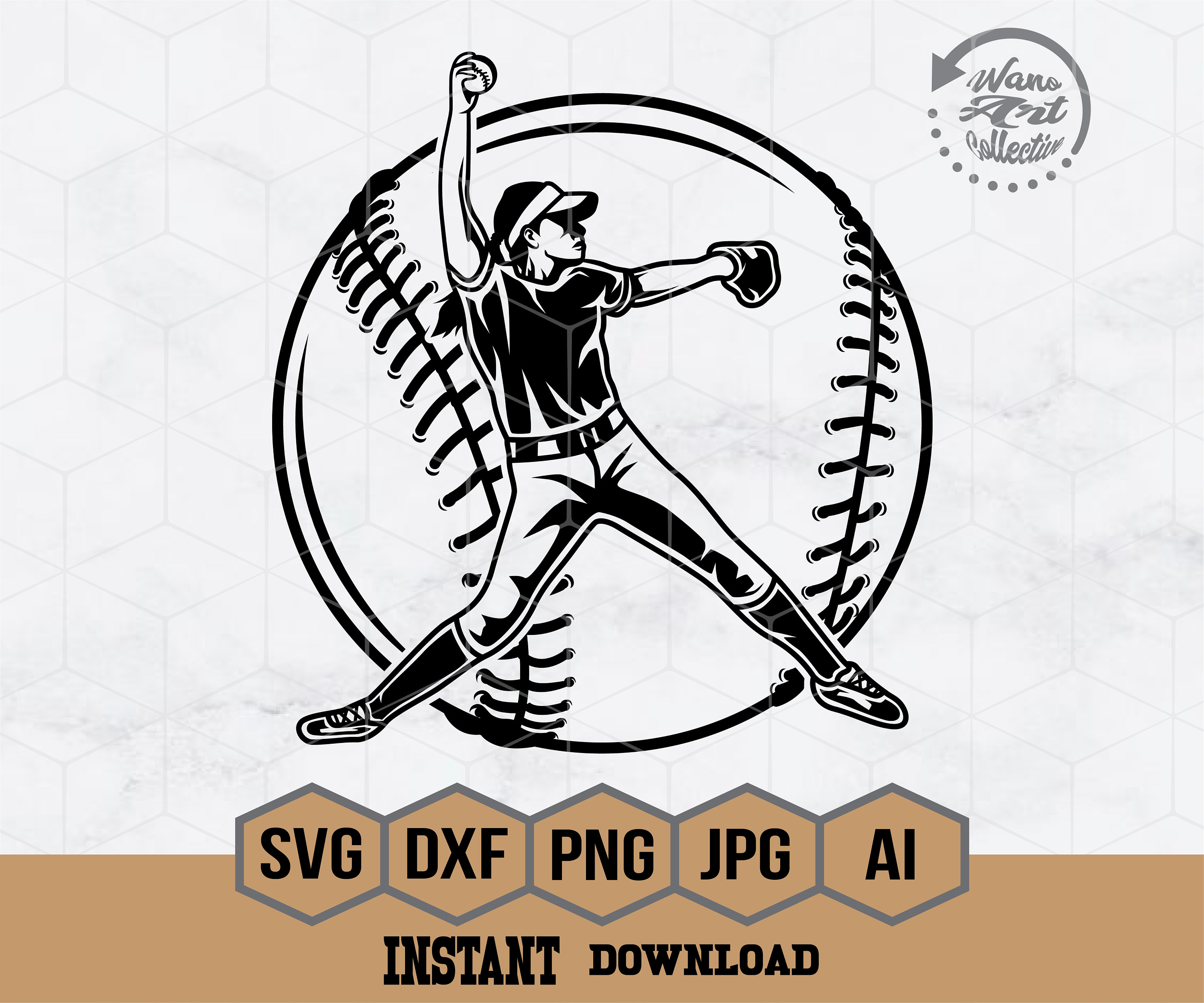 Softball Svg Softball Player Svg Pitcher Stencil Sports Mom Cutfile ...