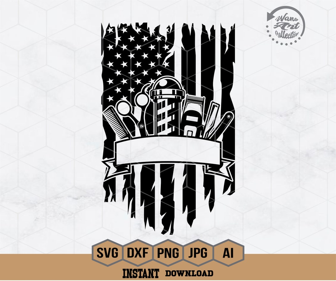 US Barber Tools Svg | Barber Svg | Hairstylist Svg | Barber Shop Svg ...