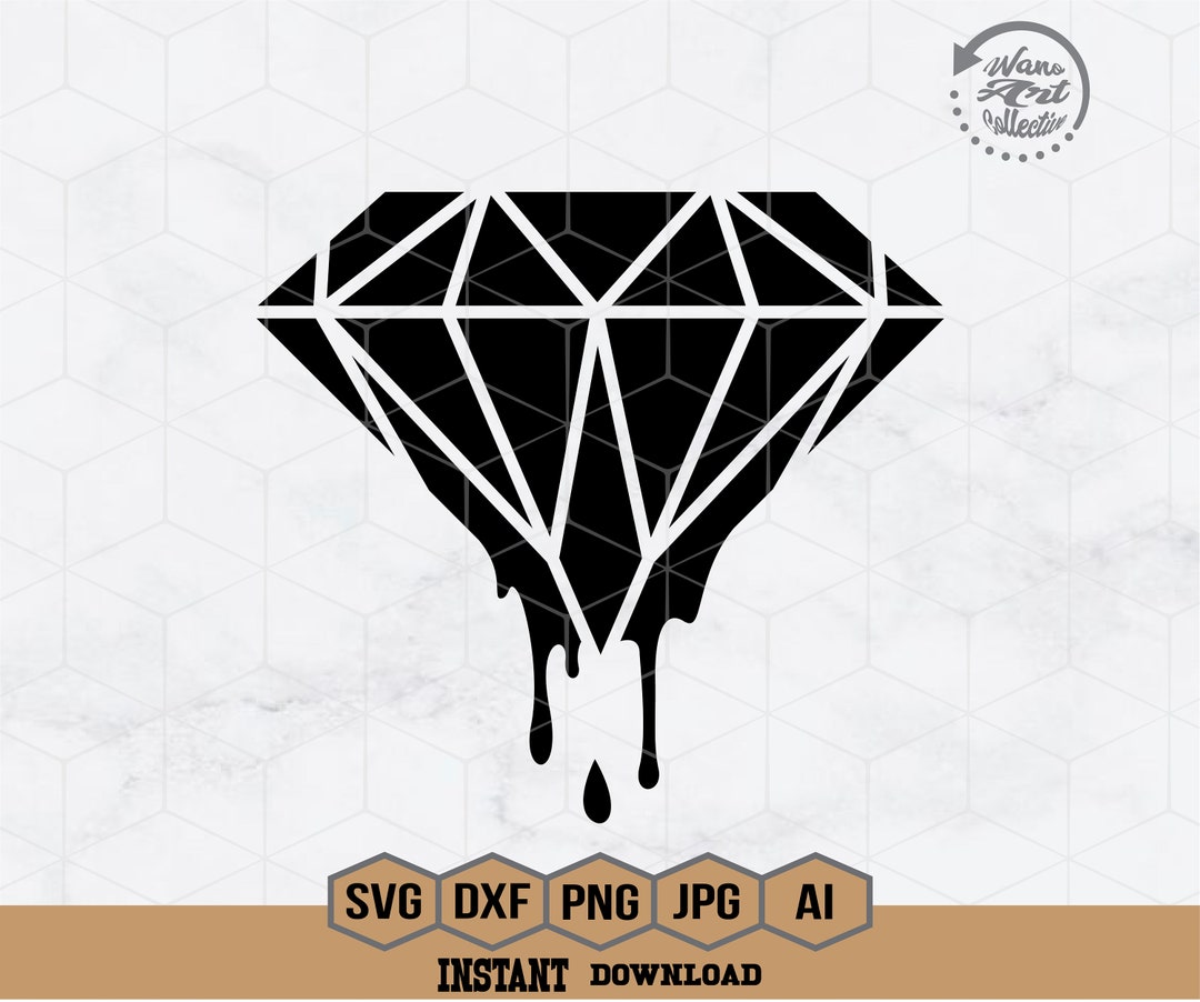 Diamond Dripping Svg | Crystal Svg | Jewelry Svg | Diamond Clipart ...
