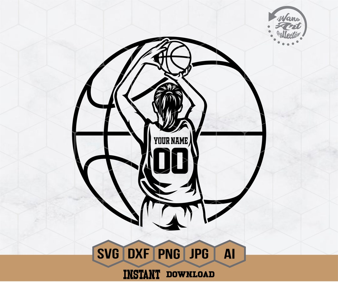 Personalized Name | Female Basketball Player Svg | Basketball Svg ...