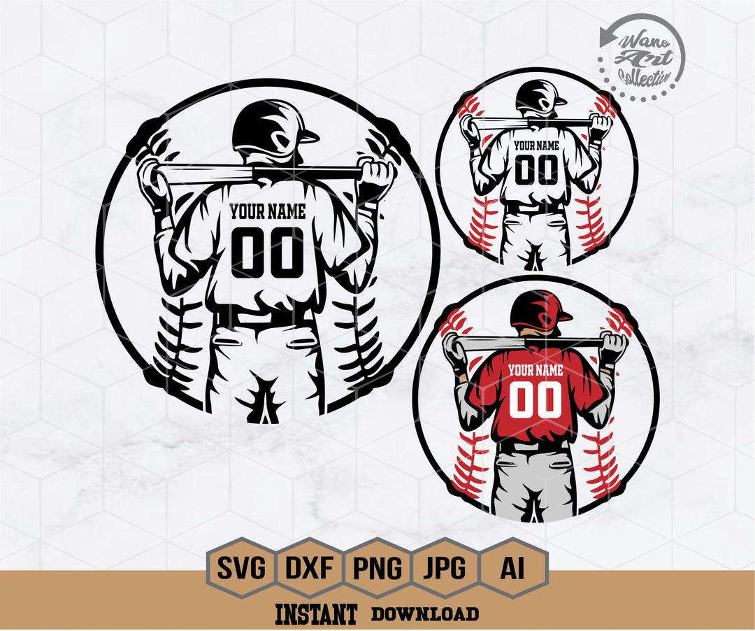 Baseball Player Svg | Personalized Name Svg | Baseball Team Svg ...