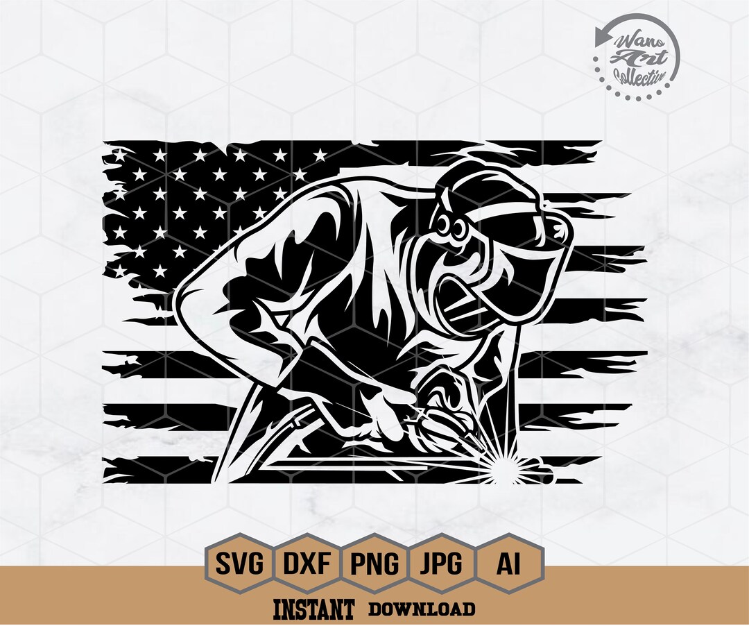 US Welder Svg | Welding Torch Svg | Welding Rod Cutfile | Repairman T ...