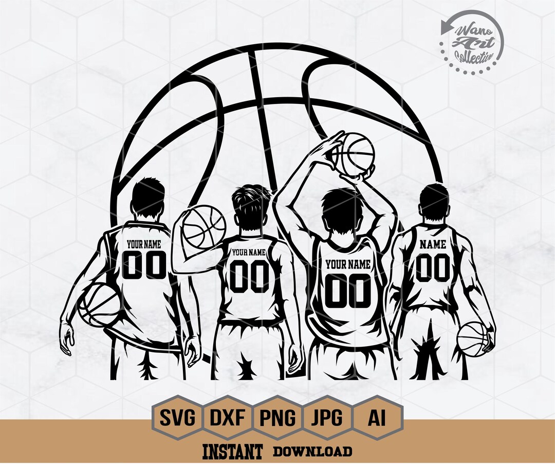 4 Basketball Player Svg | Basketball Name | Basketball Svg | Basketball ...