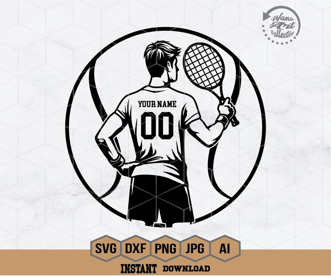 Personalize Name | Tennis Player Svg | Tennis Svg | Tennis Dad Svg ...