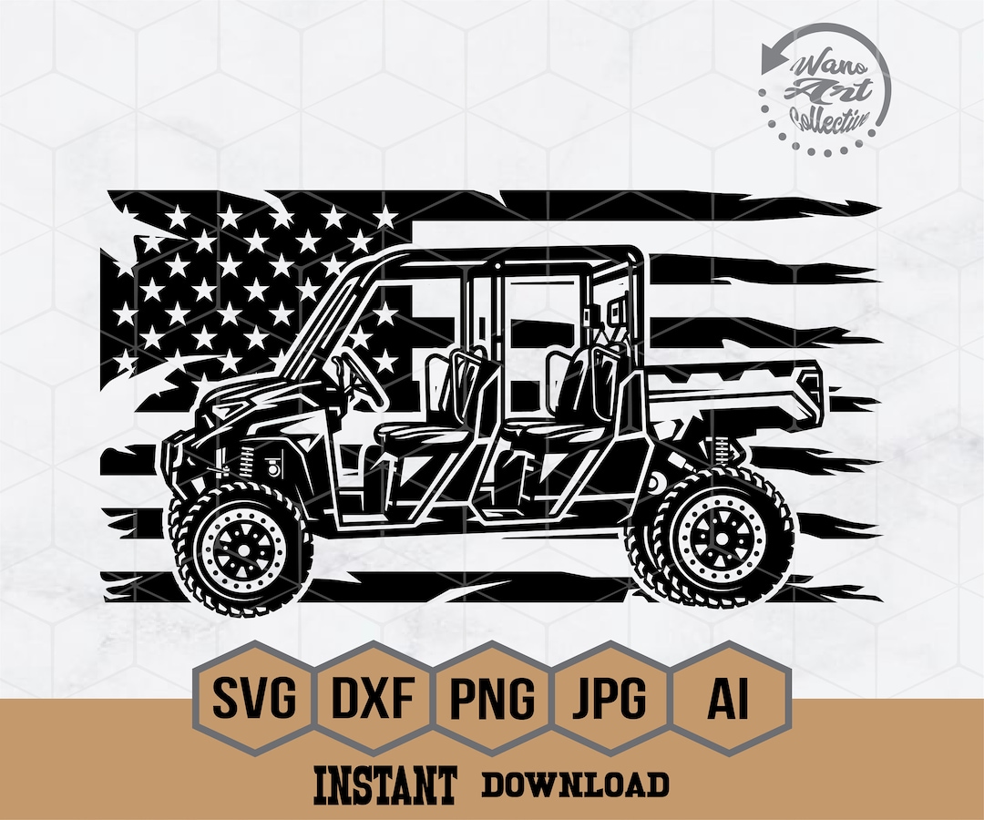 US Polaris Ranger Svg | 4 Seater Svg | Atv Ranger Svg | 4 Wheelers Svg ...