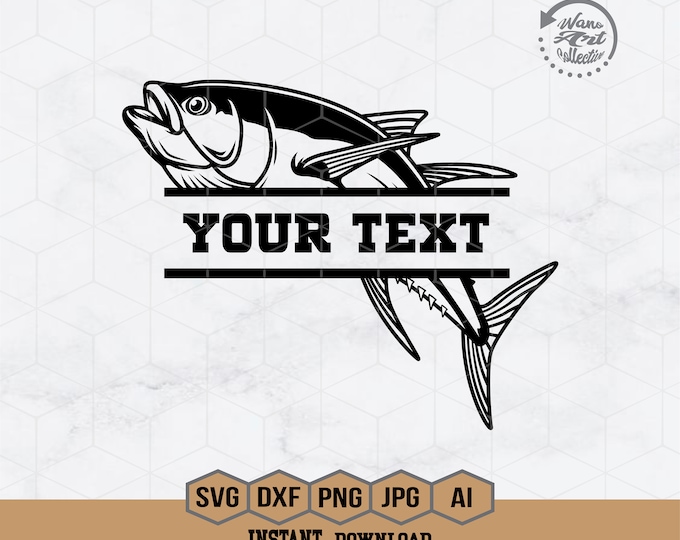 Tuna Fish Svg File | Fishing Svg | Tuna Svg | Tuna Clipart | Fisherman ...