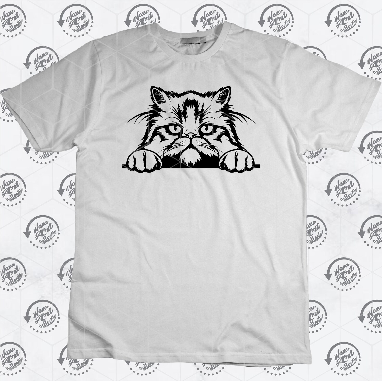 Persian Cat Peeking Svg Persian Cat Svg Cat Lover Svg - Etsy