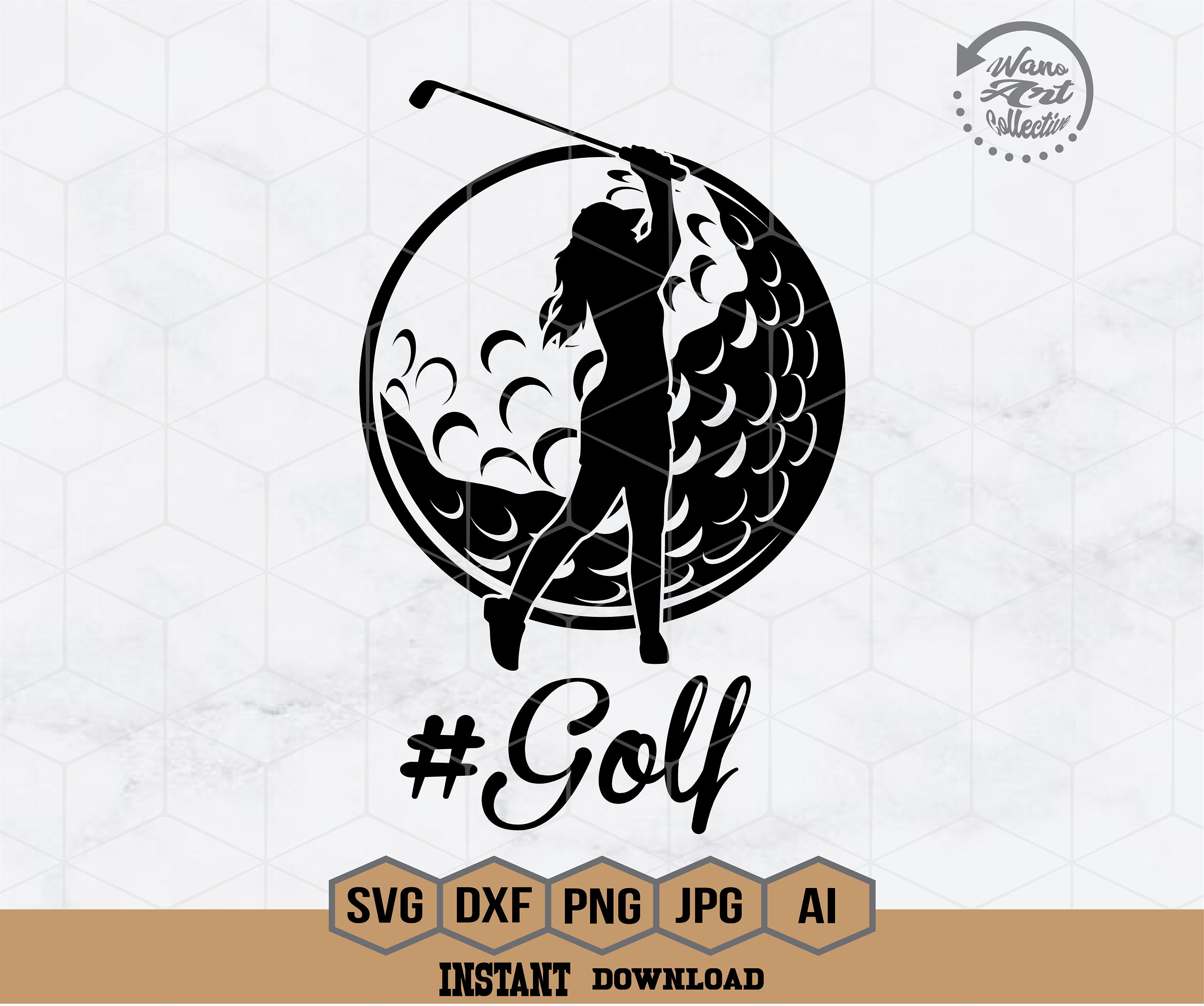 Female Golf Player Svg Golf Svg Golfing Svg Woman Golfer Svg Golf Ball ...