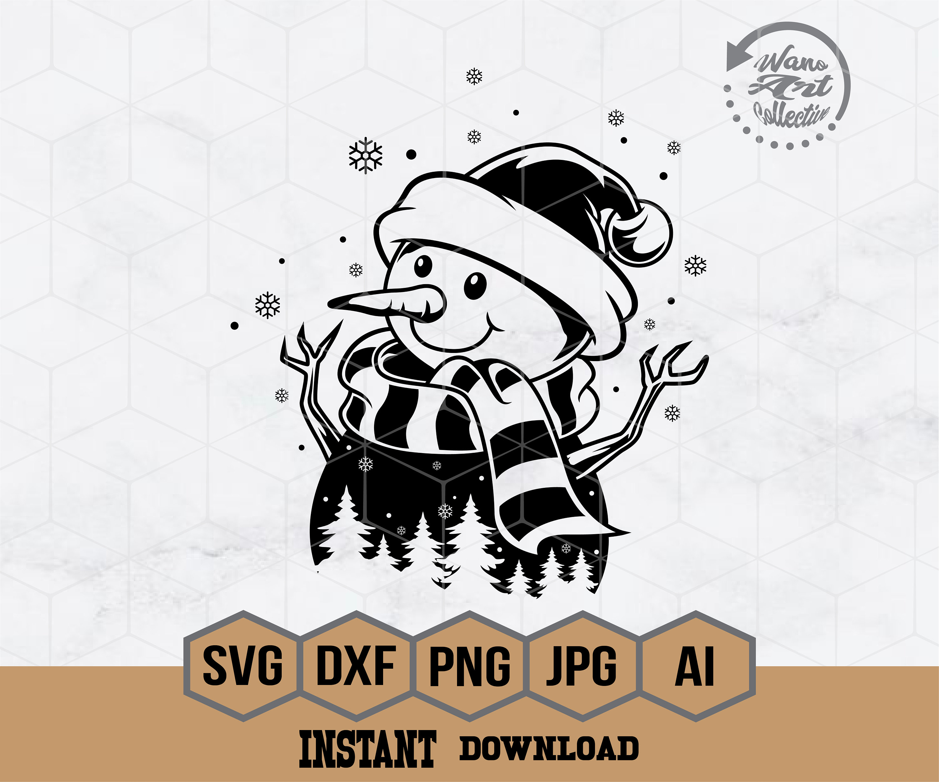 Snowman SVG Merry Christmas SVG Christmas Snowman SVG Snowflake Svg ...