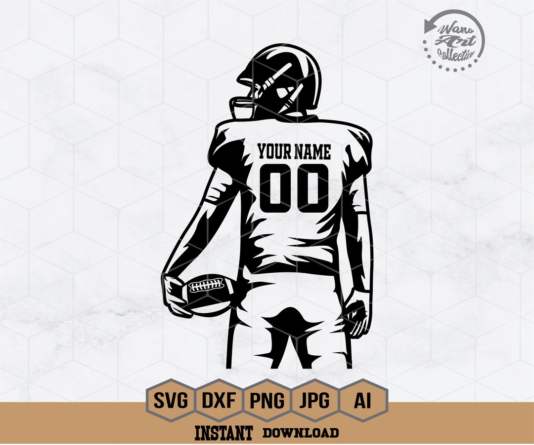 Personalized Name | Football Player Svg | American Football Svg ...