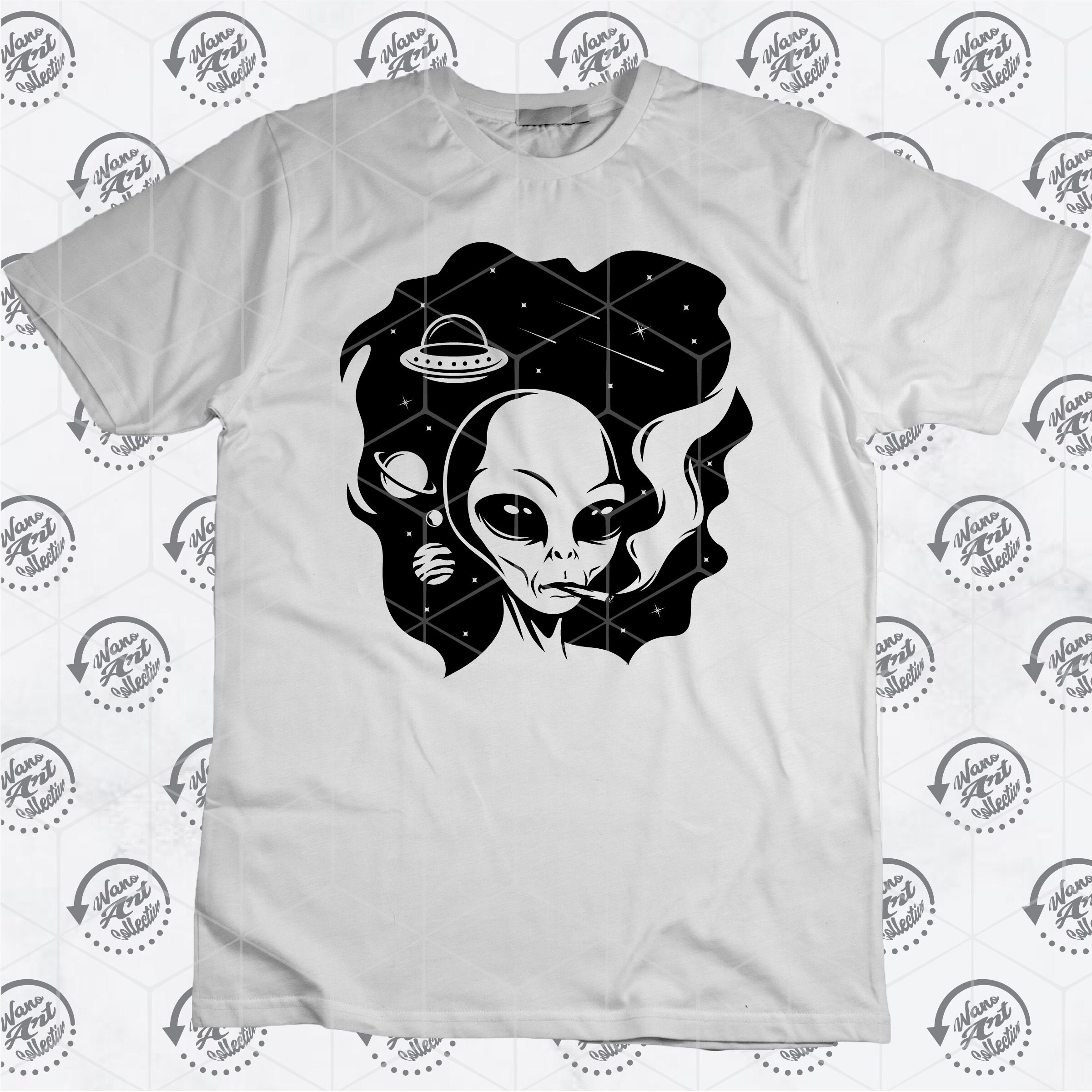 Alien Smoking Joint Svg Alien Outer Space Svg Alien Cannabis Svg Alien ...