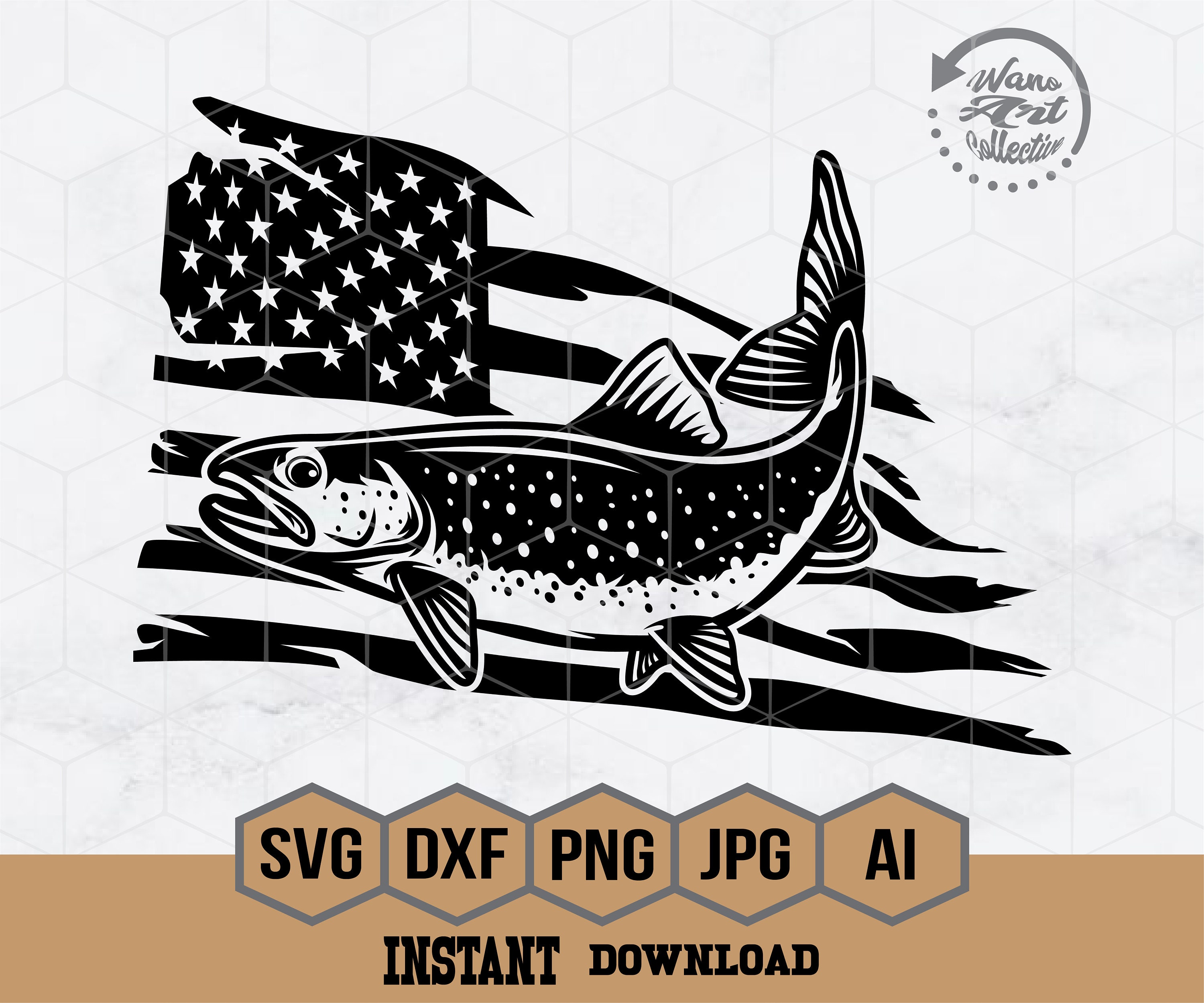 US Trout Fishing Svg Trout Fish Svg Trout Svg Trout Fish - Etsy