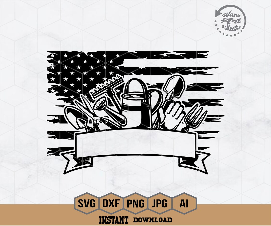 US Garden Tools Svg | Farm Tools Svg | Gardener Svg | Gardening Tools ...