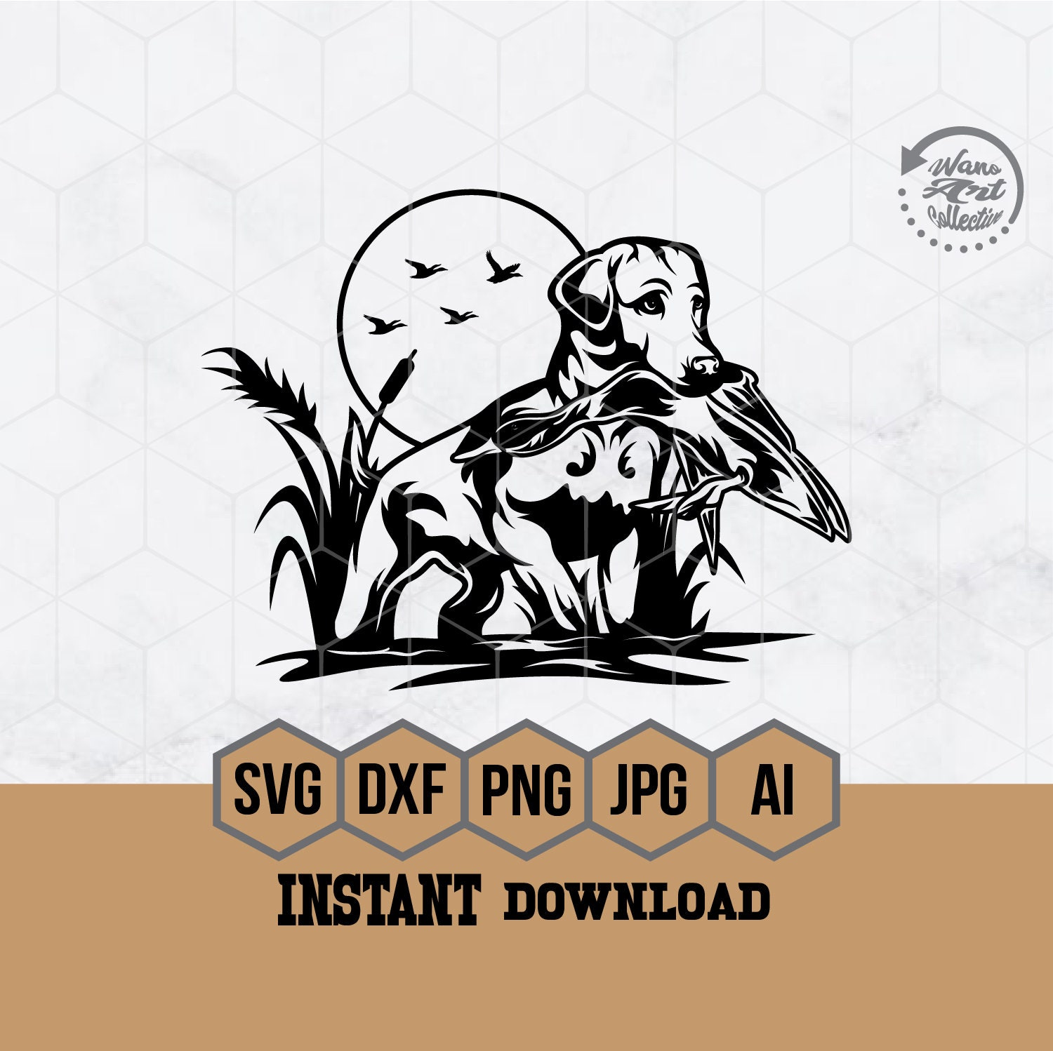 Duck Hunting Svg, Dog Hunting Duck Svg, Labrador Retriever Clipart ...