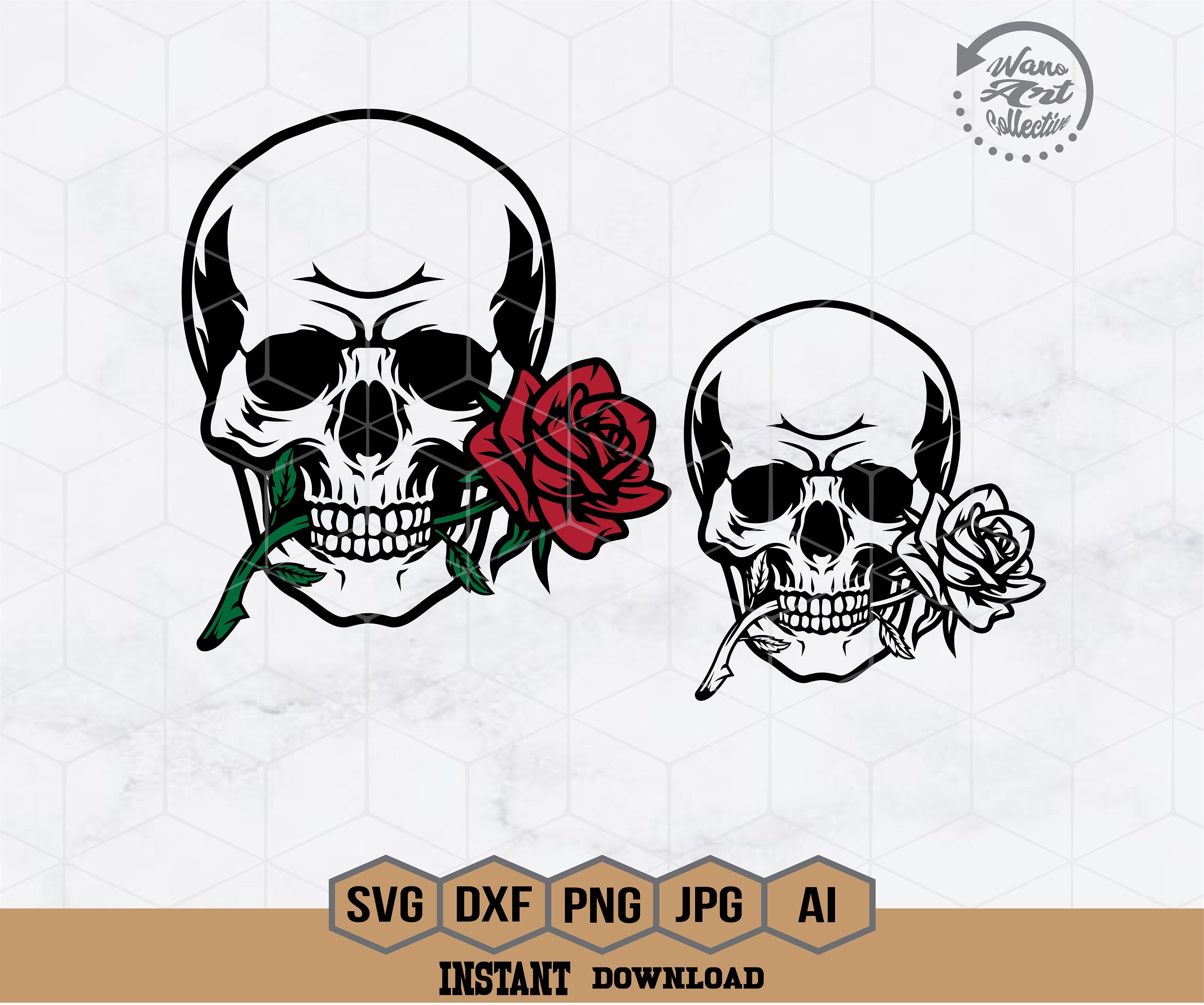 Skull Biting Rose Svg Skull Rose Svg Rose Skull Svg Rose Svg Skull Svg ...