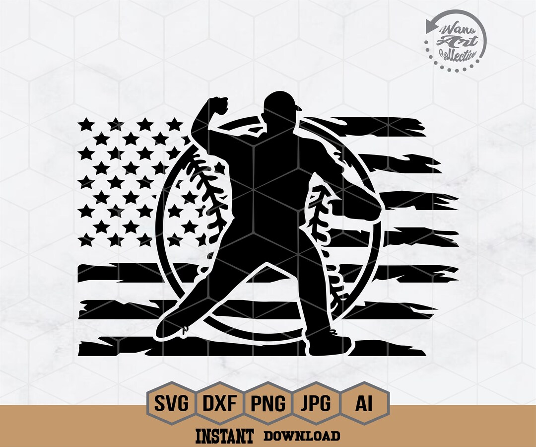 US Baseball Player Svg | Baseball Thrower Svg | Baseball Team Svg ...