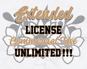 Extended License Commercial Use Unlimited Usage, One Time Payment for ...