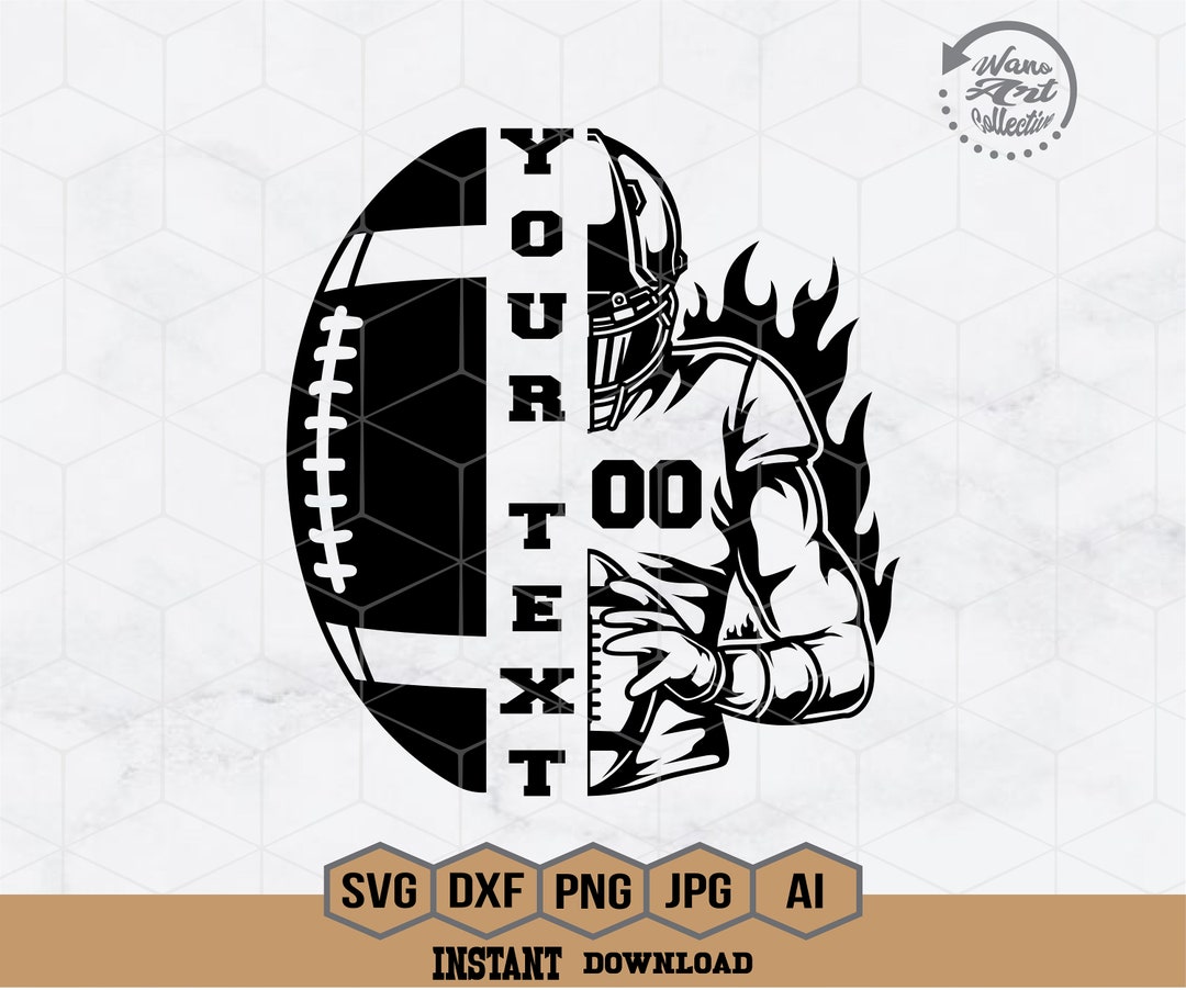 Personalized Name | Football Player Svg | Football Svg | Football Team ...