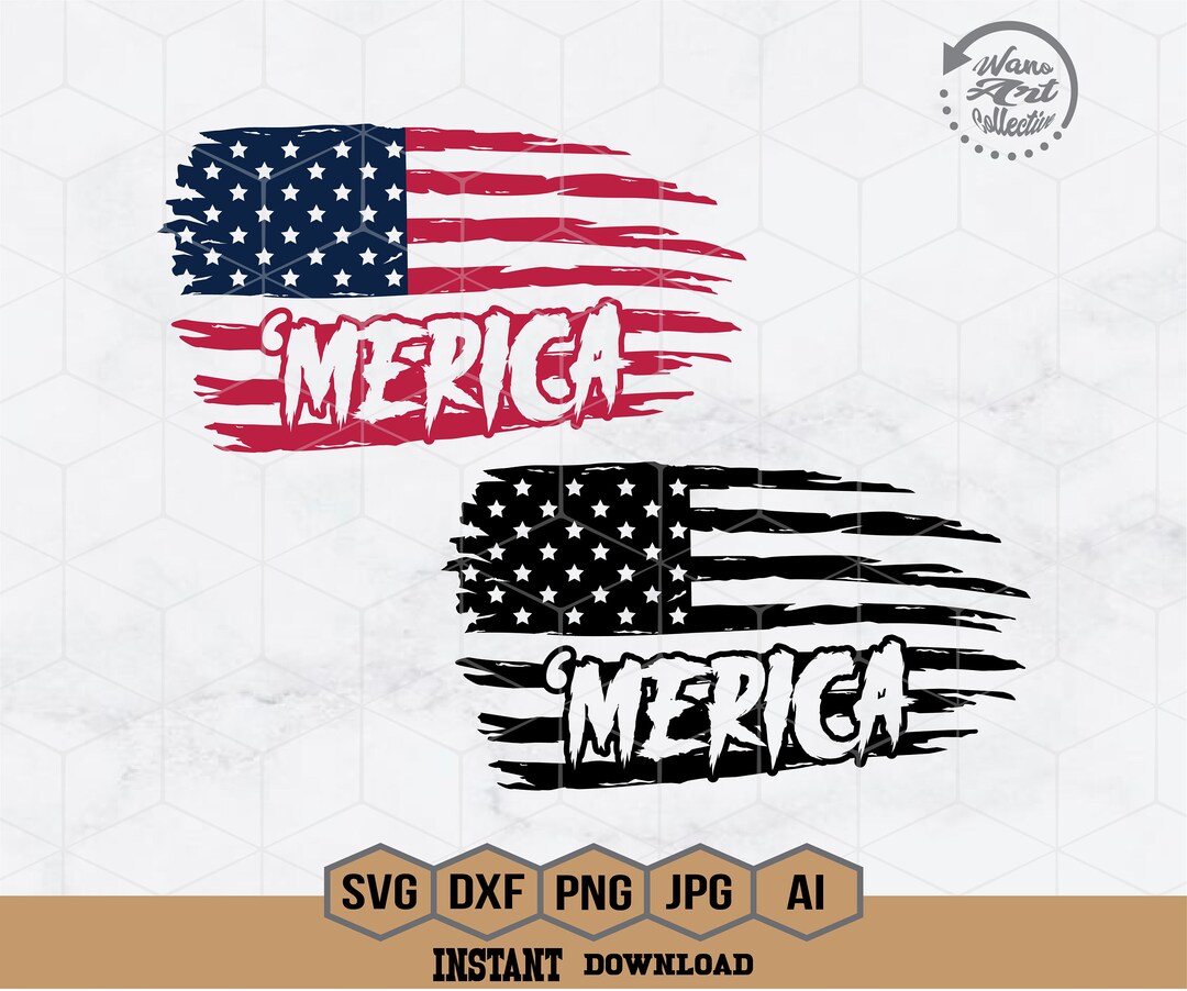 Merica Svg | 4th of July Svg | American Flag Svg | Independence Day Svg ...