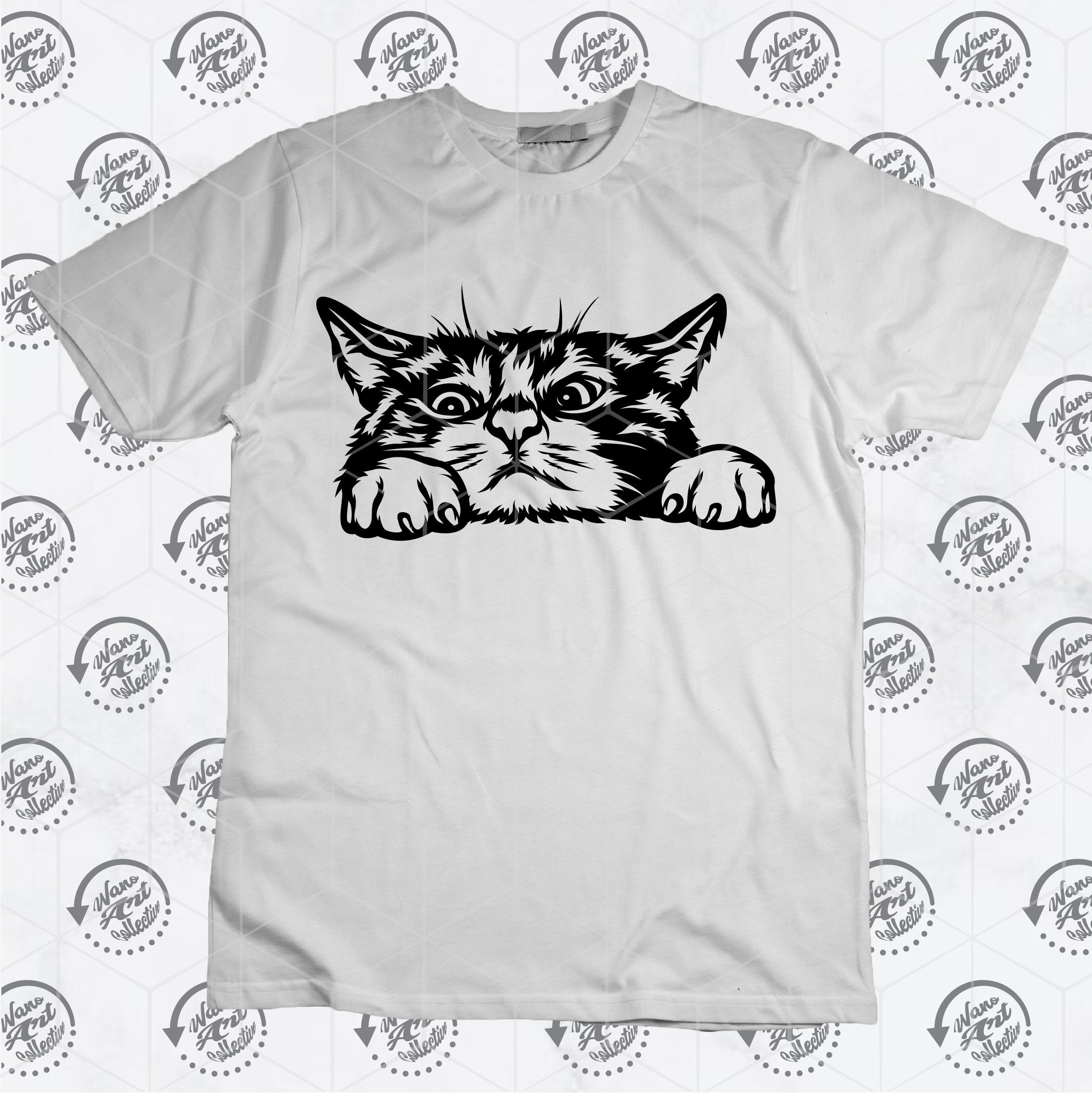 Cute Cat SVG File | Curious Cat Svg | Peeking Cat Svg | Adorable Kitten ...