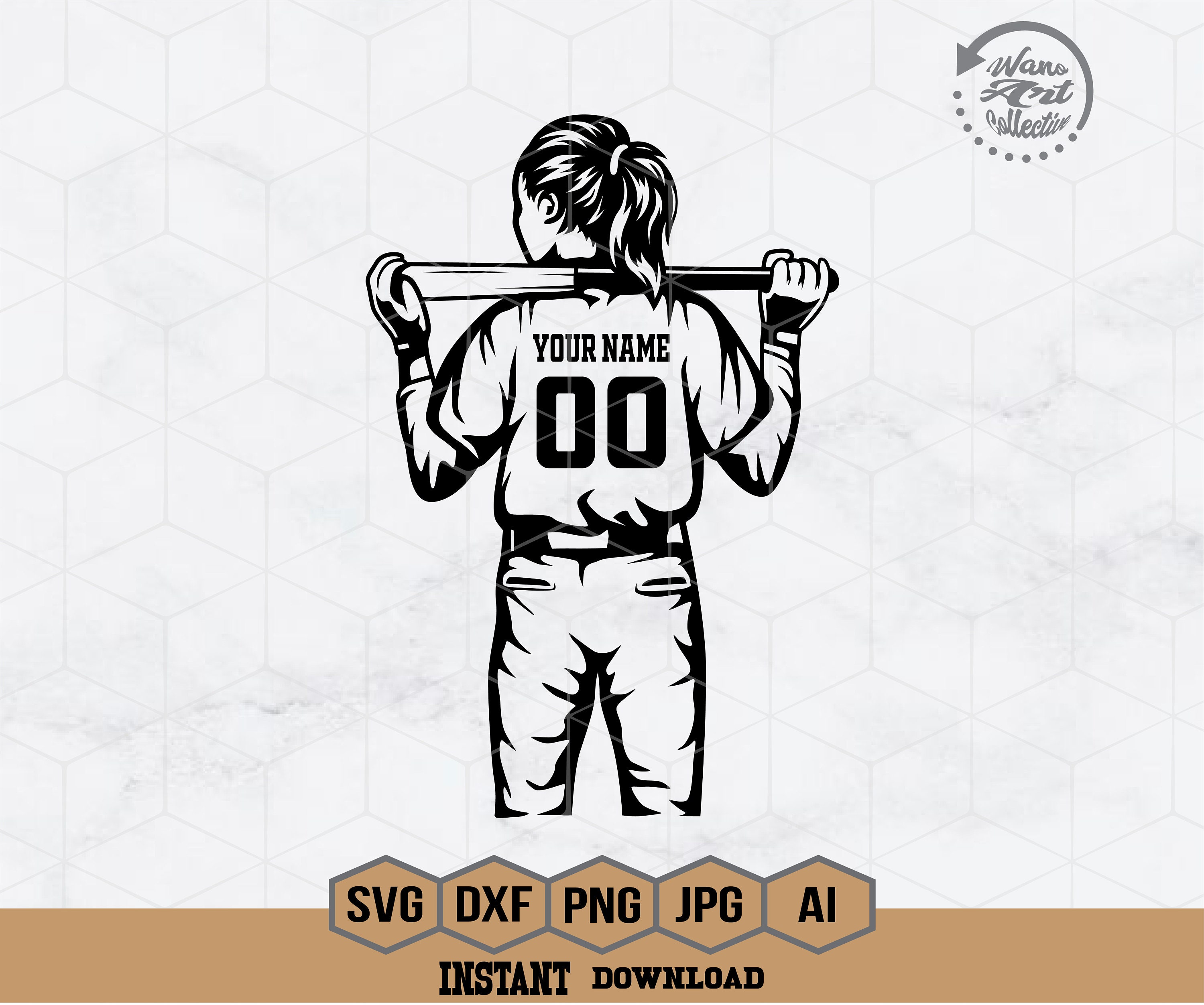 Softball Player Svg | Personalized Name Svg | Softball Team Svg ...