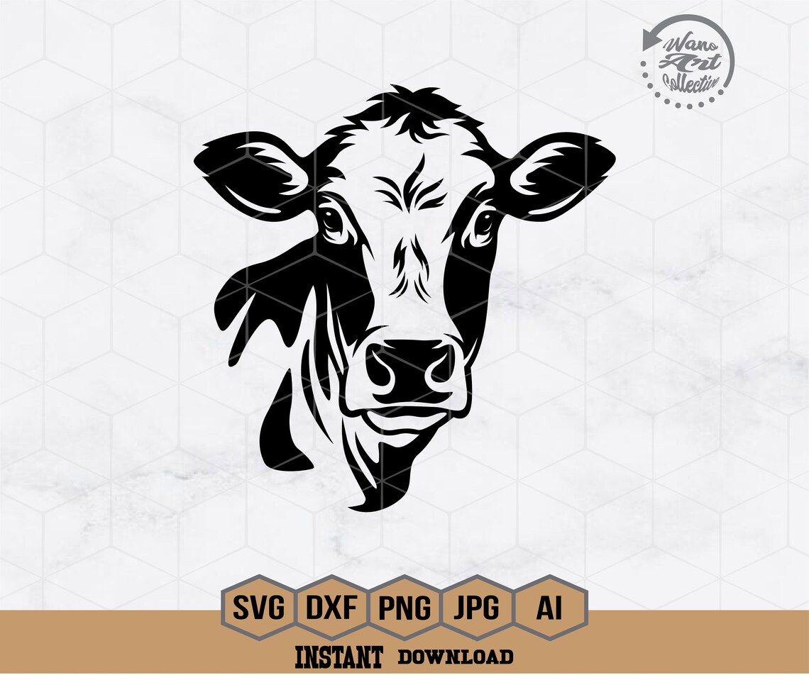 Farm Cow Svg Cow Svg Cow Animal Svg Cow Head Svg Farm Animal Svg Dairy ...