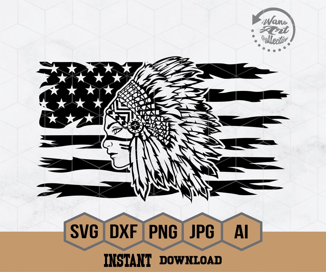 US Native American Warrior Girl Svg, Indigenous Svg, USA Cherokee Girl ...