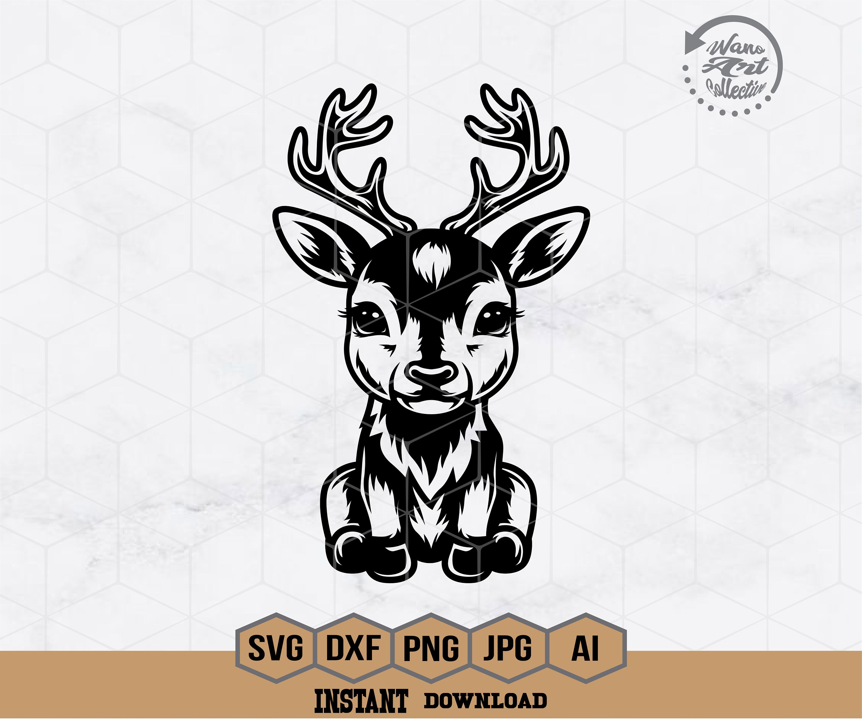 Baby Deer Svg Cute Deer Svg Deer Svg Cute Animal Svg Baby Deer Clipart ...