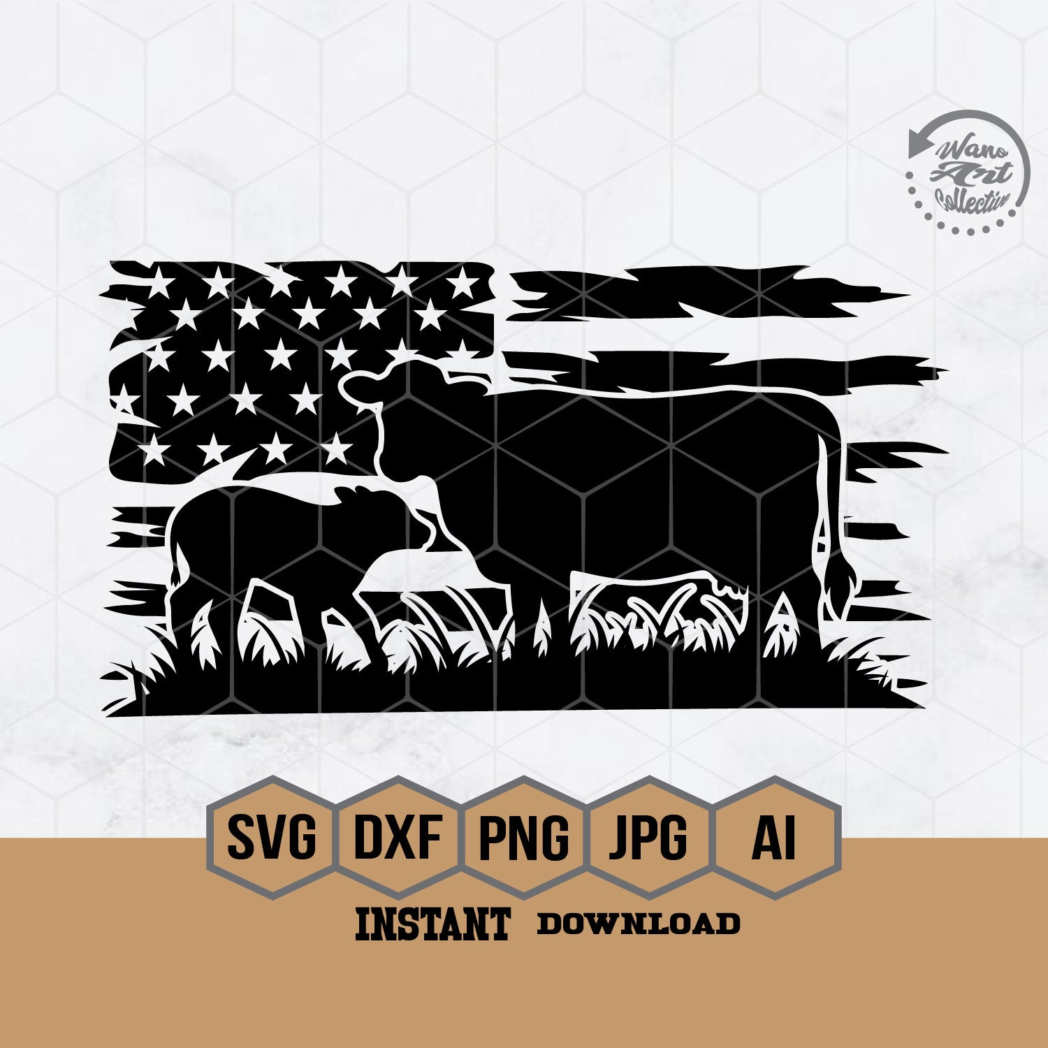 US Cow SVG File Cow and Calf Svg Cow Svg Calf Svg Baby Cow Svg Farmlife ...
